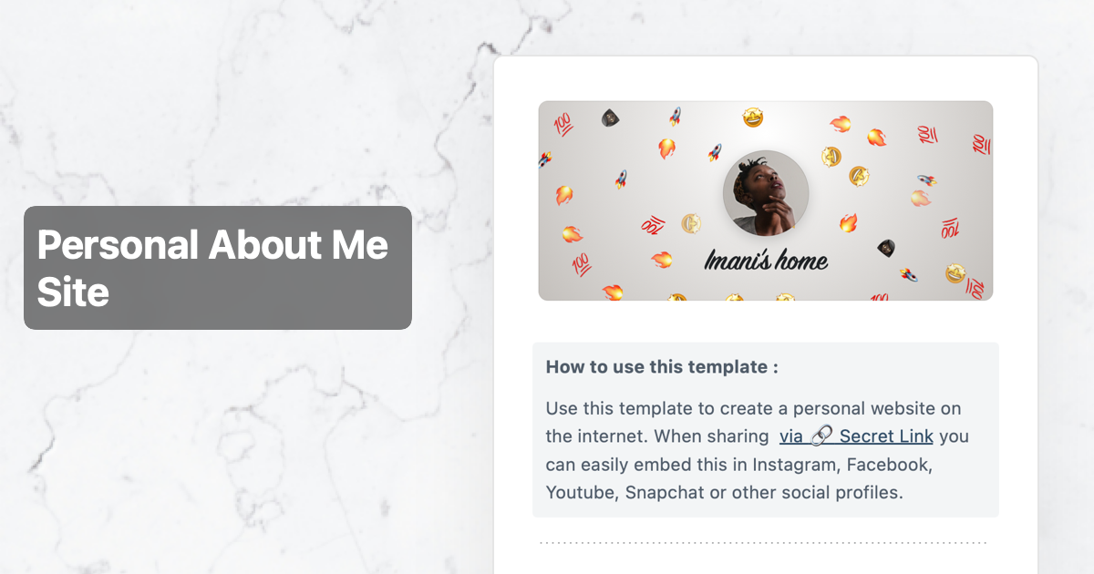 Personal About Me Site