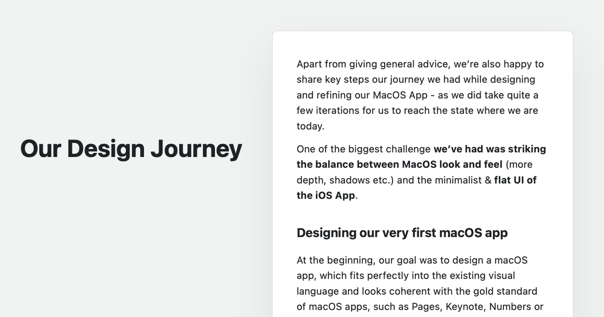 Our Design Journey