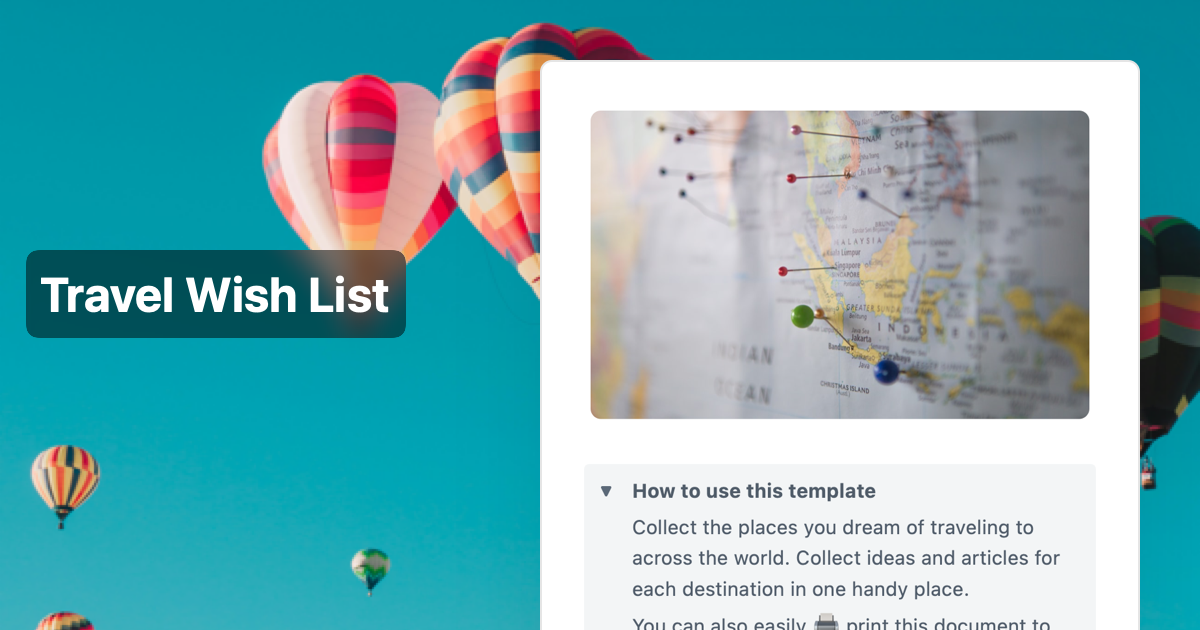Travel Wish List