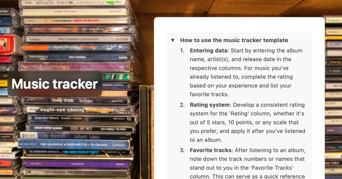 Music tracker
