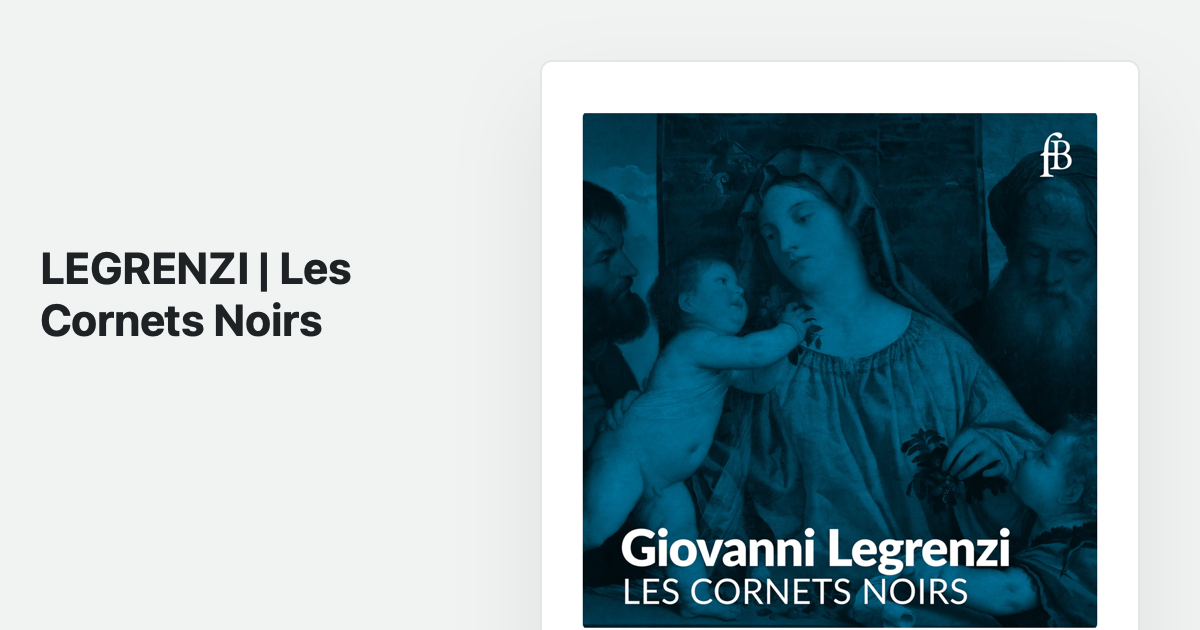 LEGRENZI | Les Cornets Noirs