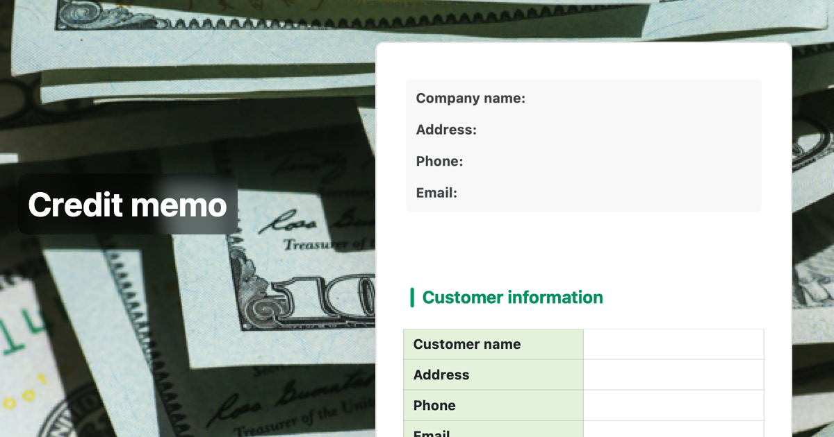 Credit memo