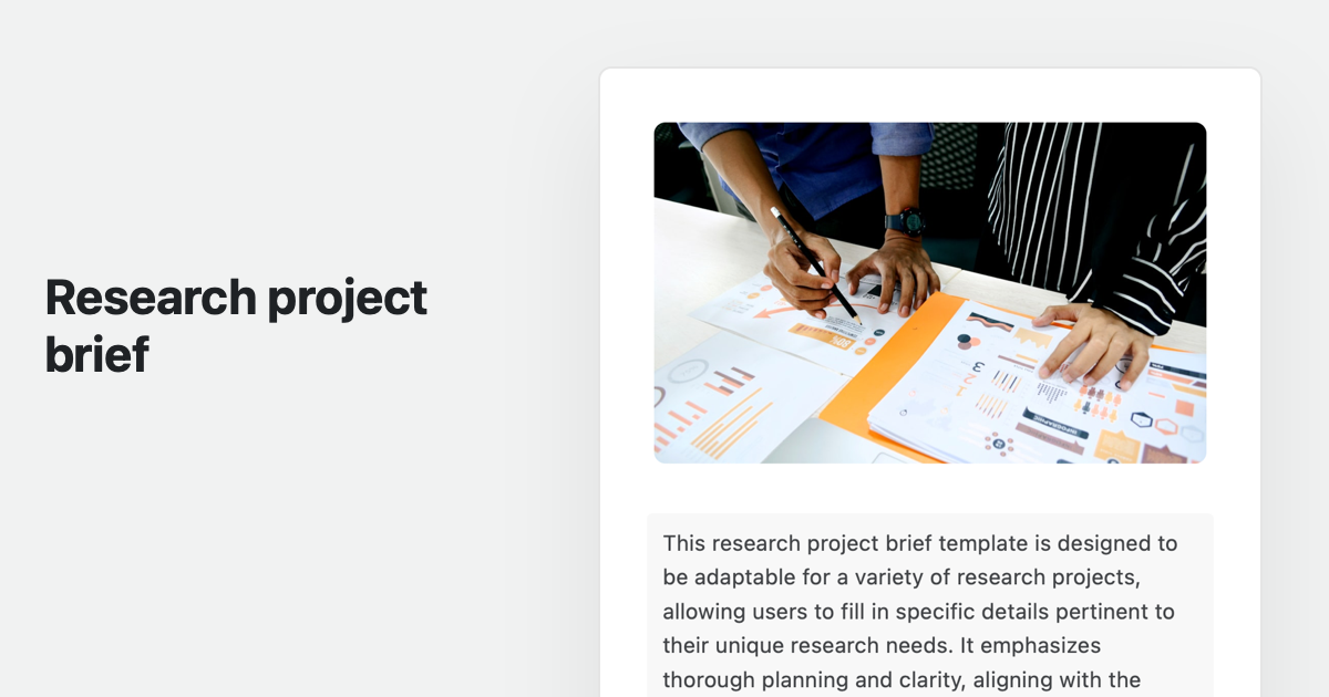 Research project brief