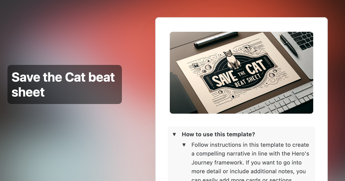 Save the Cat beat sheet