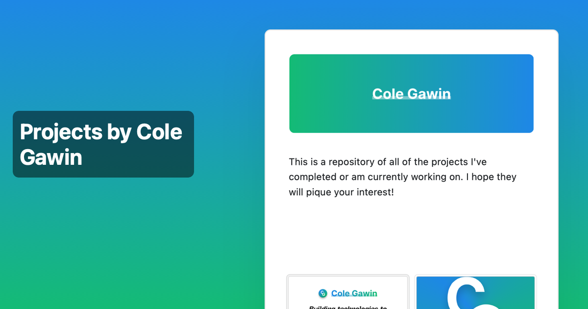 Projects by Cole Gawin