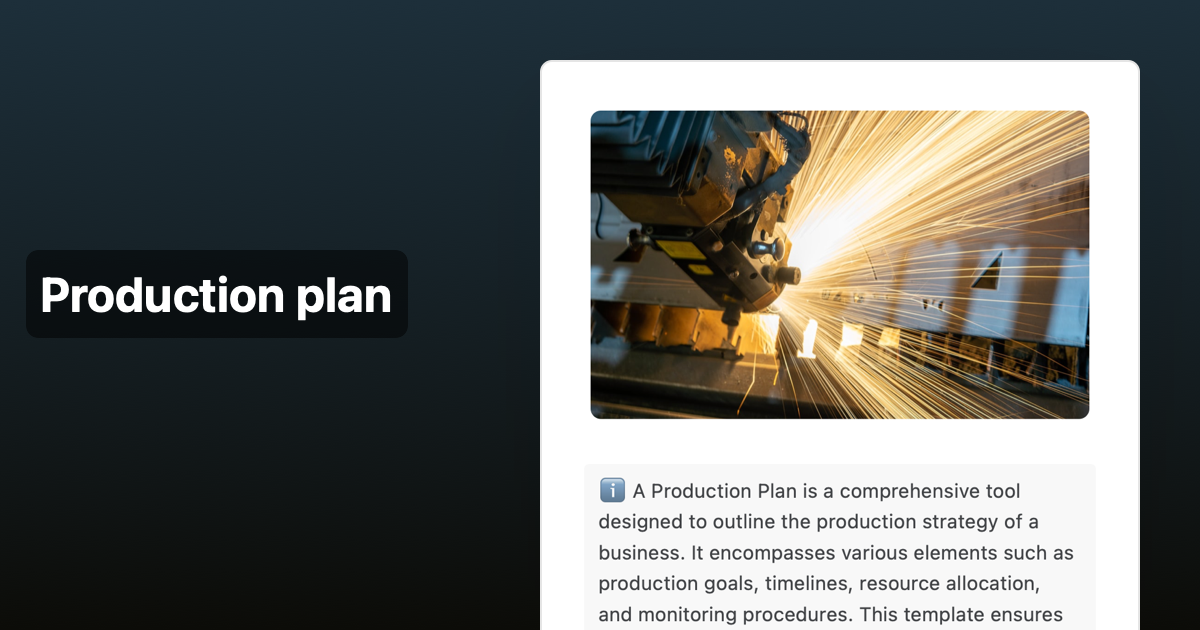 Production plan
