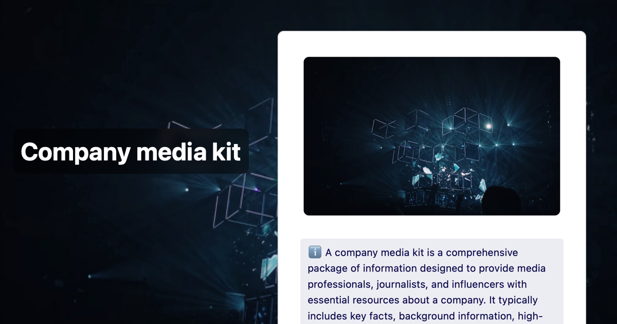 Company media kit