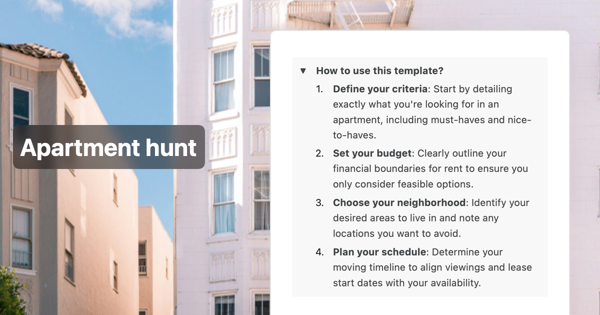 Apartment hunt