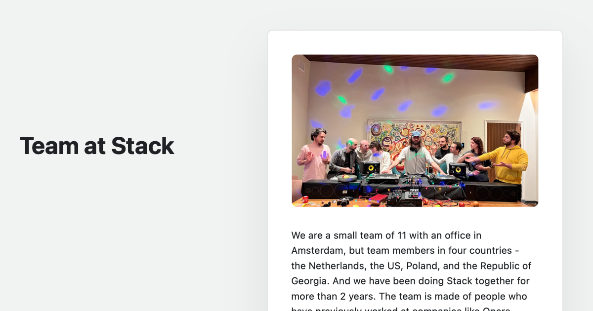 Team at Stack