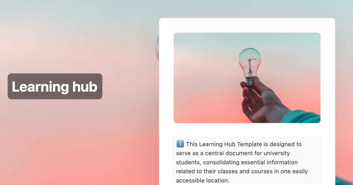Learning hub