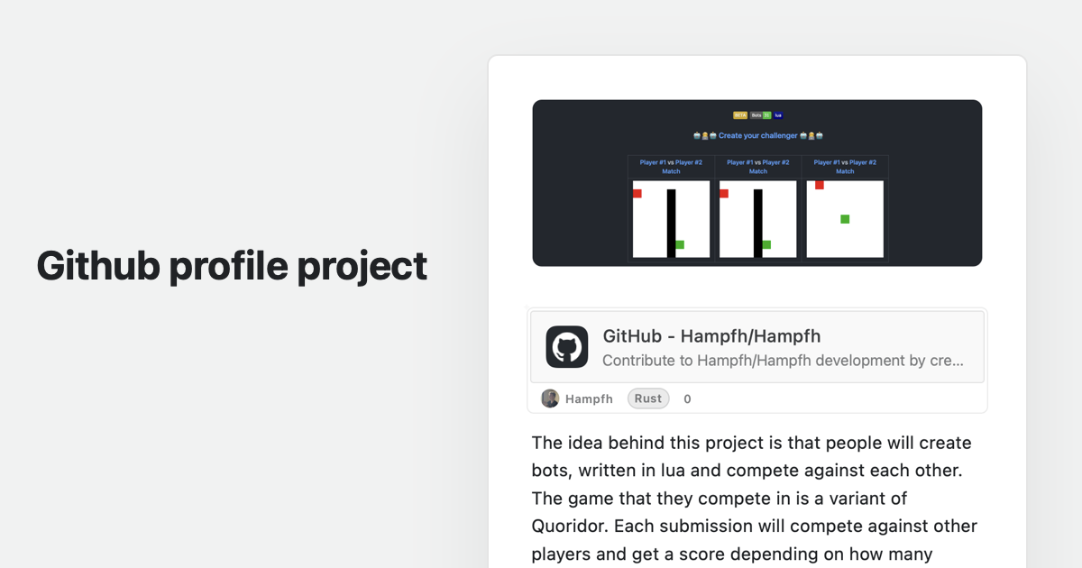 Github profile project