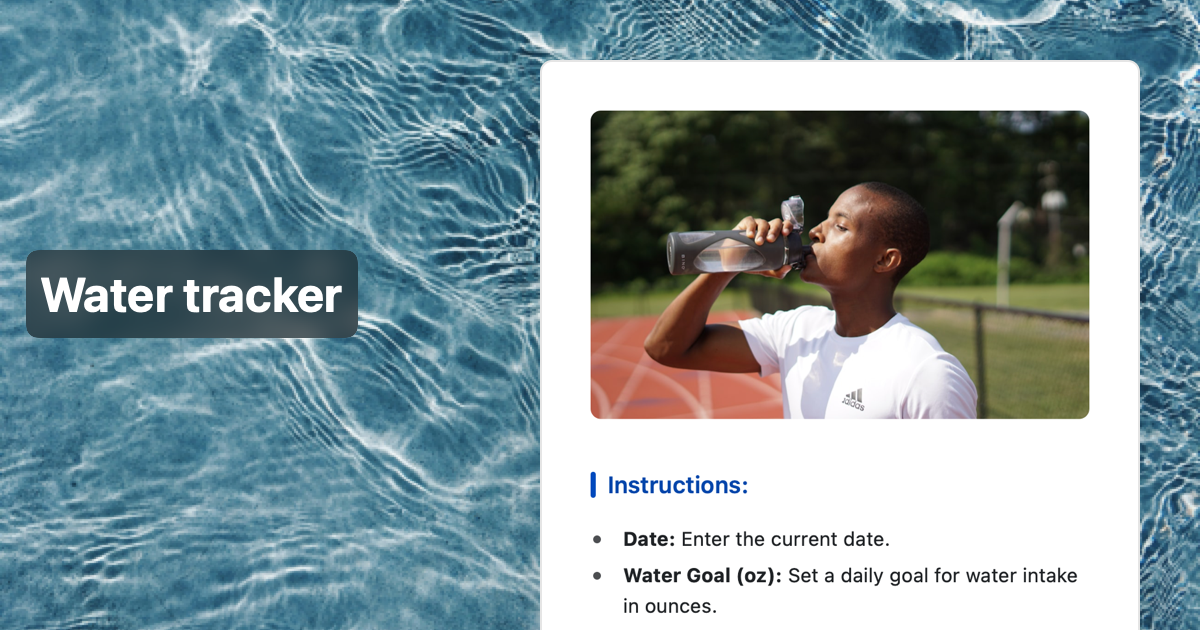 Water tracker
