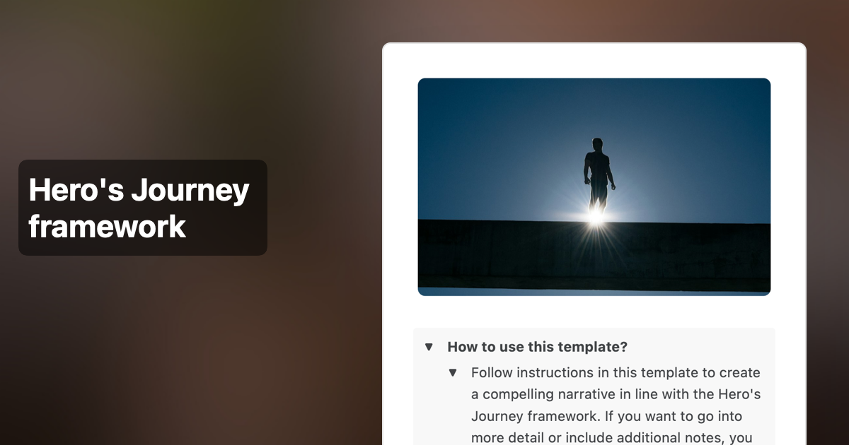 Hero's Journey framework
