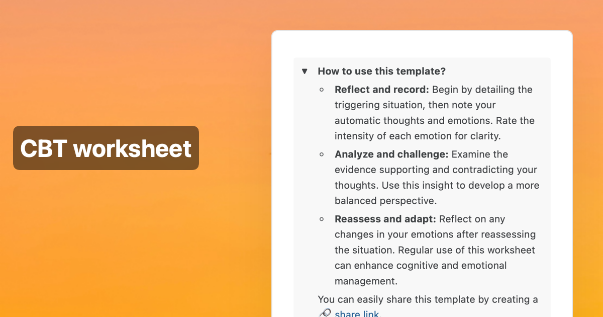 CBT worksheet