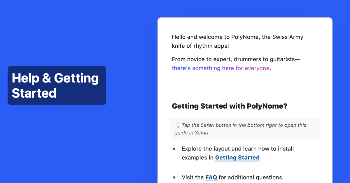 Help & Getting Started