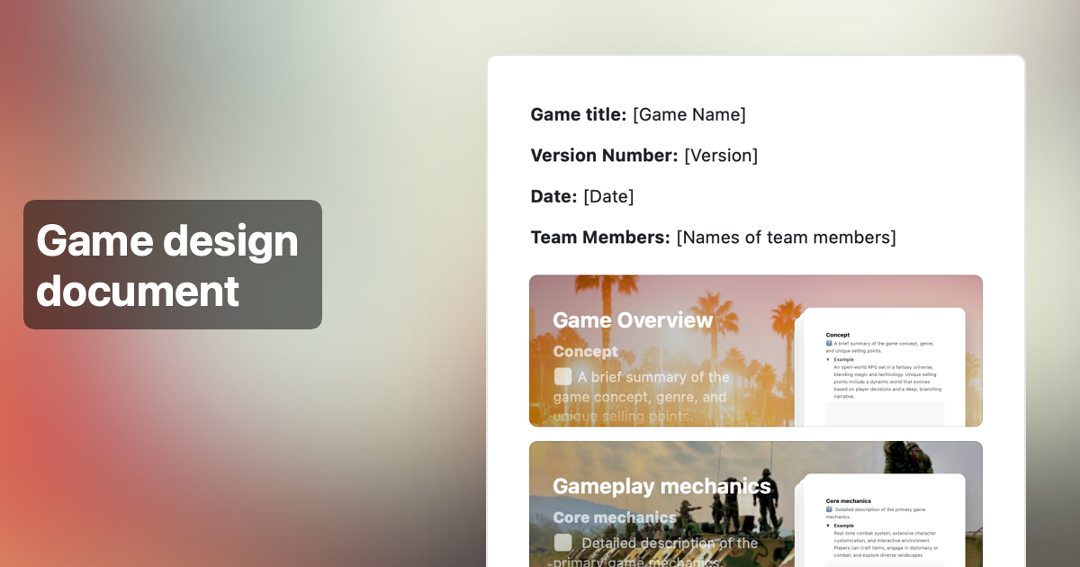 Game design document