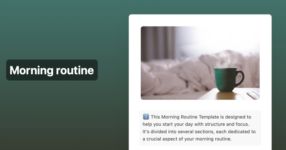 Morning routine